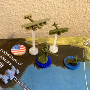 QTY 4x Ww1-era Biplane Bomber Miniatures for Axis and Allies 1914 and ...
