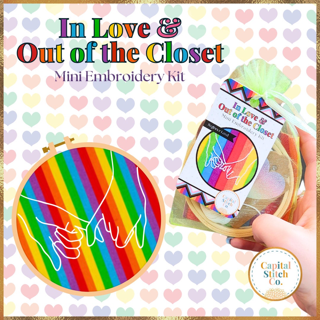 In Love/out of the Closet DIY Mini Embroidery Kit With Tutorial Guide ...