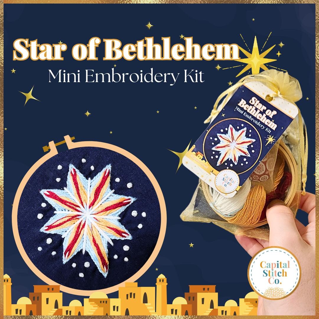 Star of Bethlehem DIY Mini Embroidery Kit With Tutorial Guide Do It ...