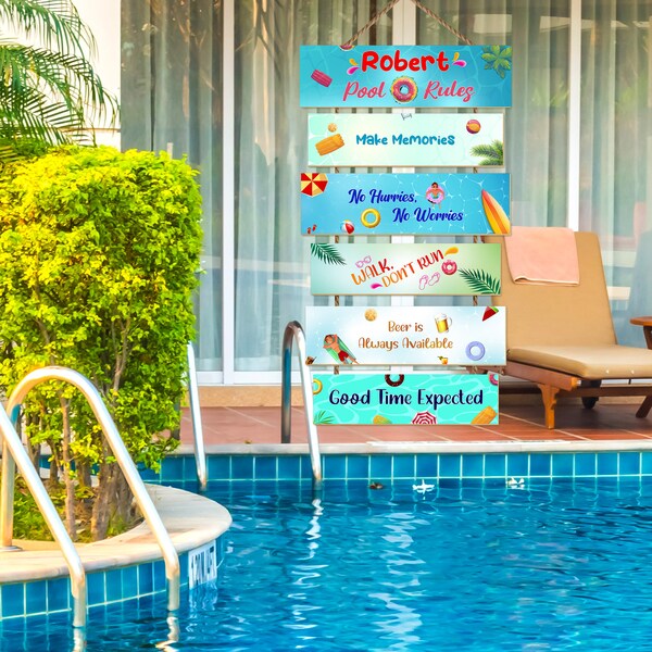 Funny Pool Signs - Etsy