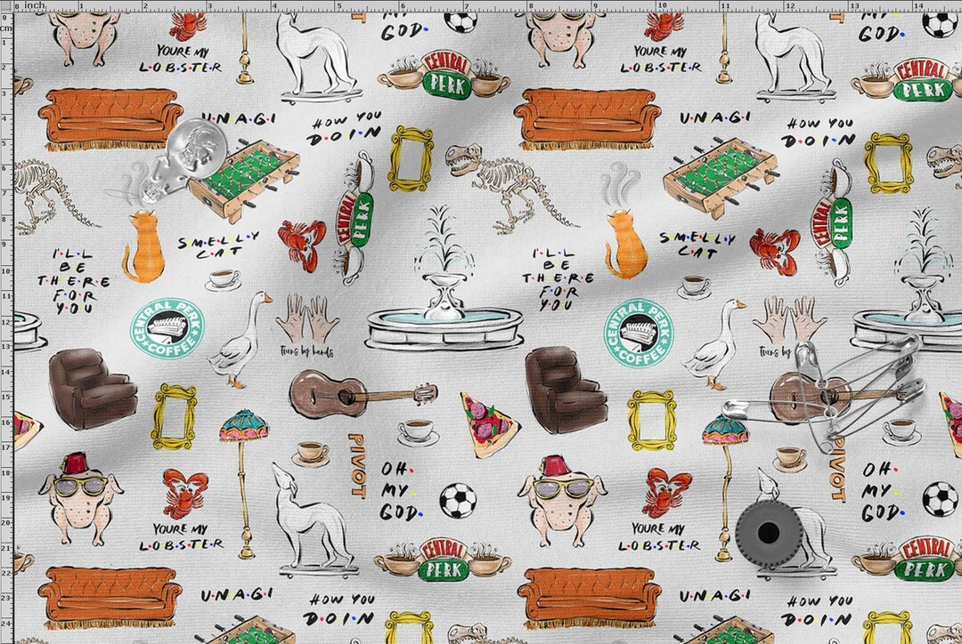 Friends Cotton Fabric 100%, High Quality Fabric Eco-print, TV Series ...