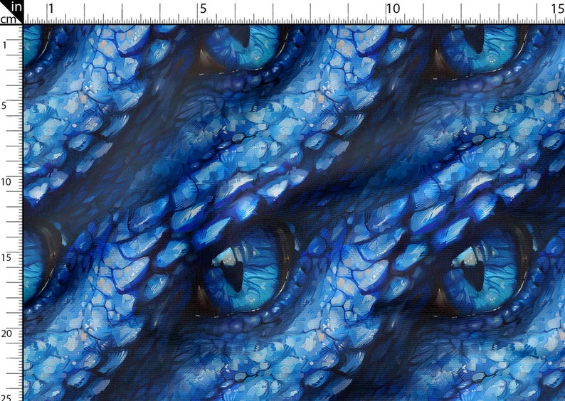 Blue Dragon Eyes Cotton Fabric 100%, High Quality Fabric Eco-print ...
