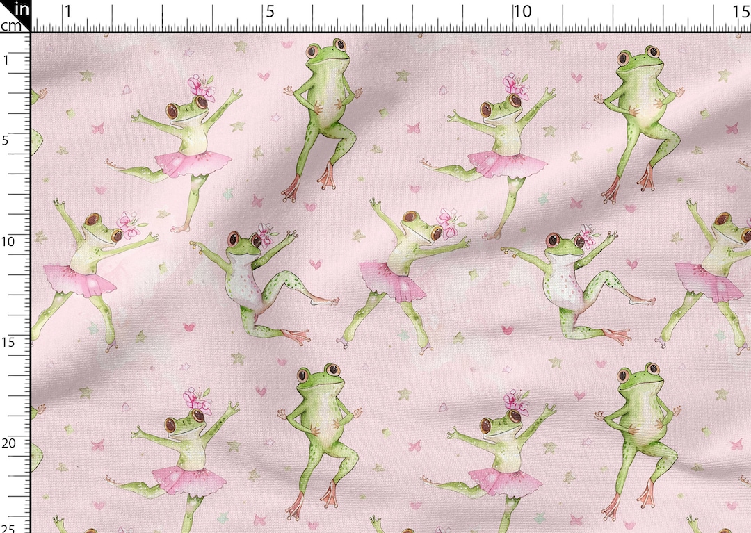 Green Frogs Cotton Fabric 100%, High Quality Fabric Eco-print, Frogs ...