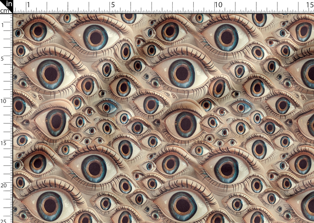 Many Eyes Cotton Fabric 100%, High Quality Fabric Eco-print, Eyes ...