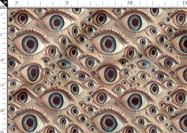 Many Eyes Cotton Fabric 100%, High Quality Fabric Eco-print, Eyes ...