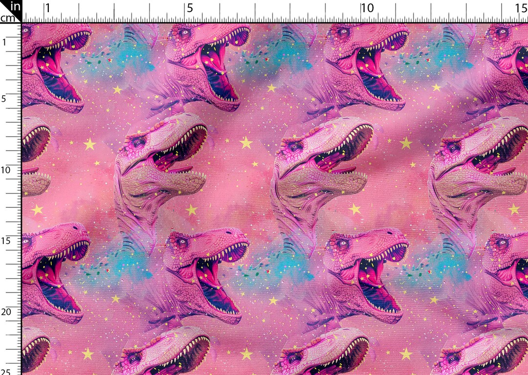 T-rex Cotton Fabric 100%, High Quality Fabric Eco-print, Dinosaur ...