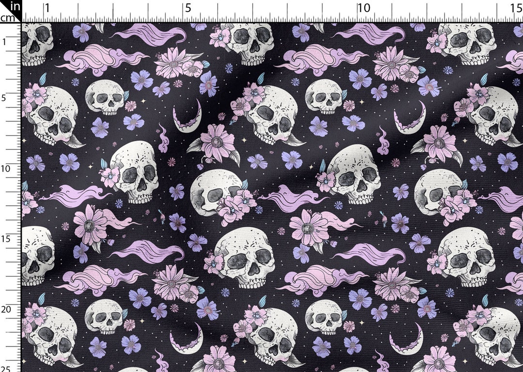 Skeleton Cotton Fabric 100%, High Quality Fabric Eco-print, Skeleton ...