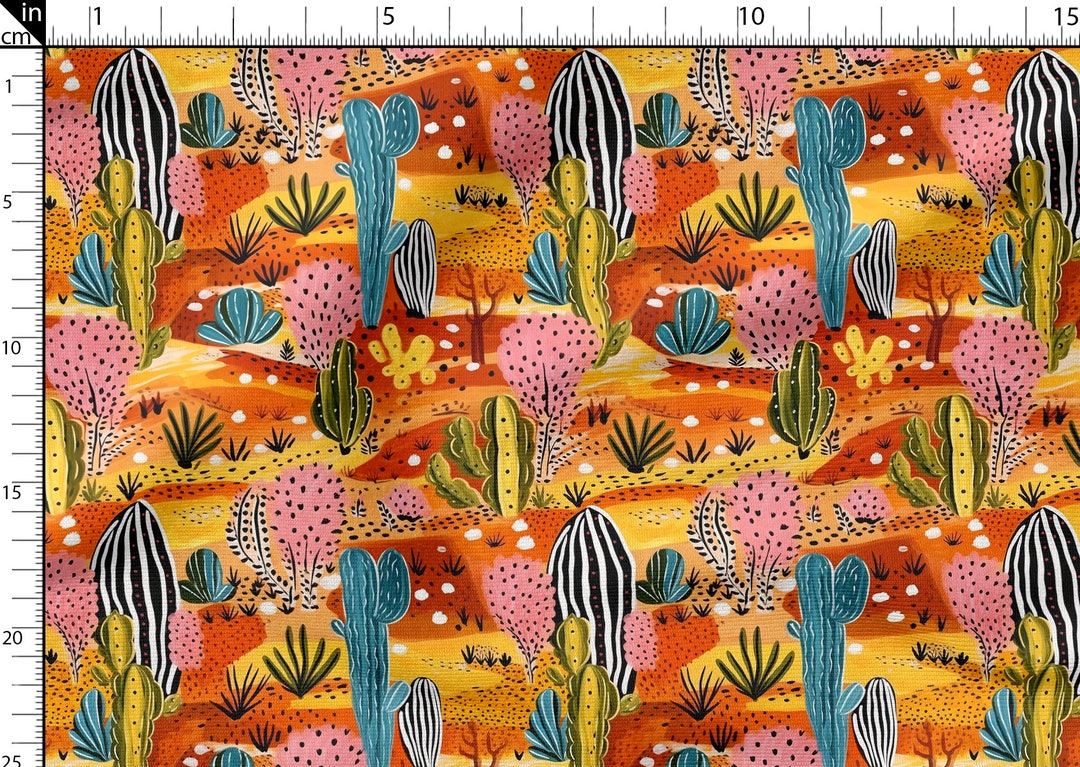 Cactus Cotton Fabric 100%, High Quality Fabric Eco-print, Cactus Fabric ...