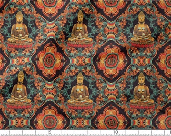 Buddha Fabric Patchwork Buddha by Leahvanlutz Patchwork Buddha Namaste ...