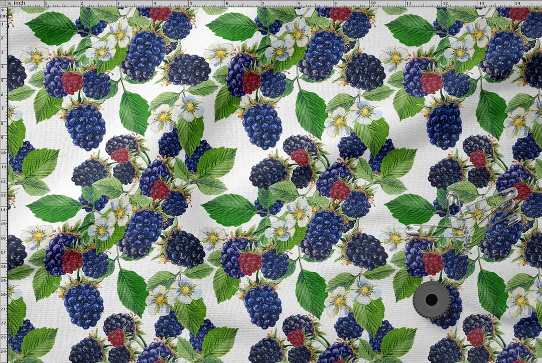 Blackberries Cotton Fabric 100% High Quality Fabric Eco-print ...