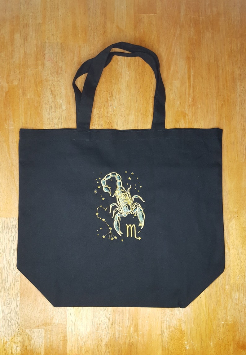 Scorpio Zodiac Sign Canvas Tote Bag Astrology Series - Etsy