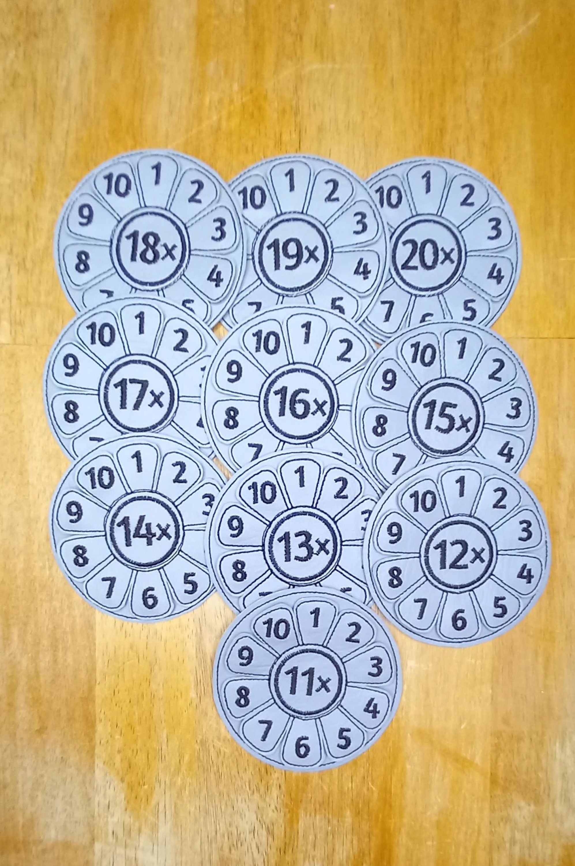Multiplication Tables Faux Leather Teaching Toys Assorted Colors ...