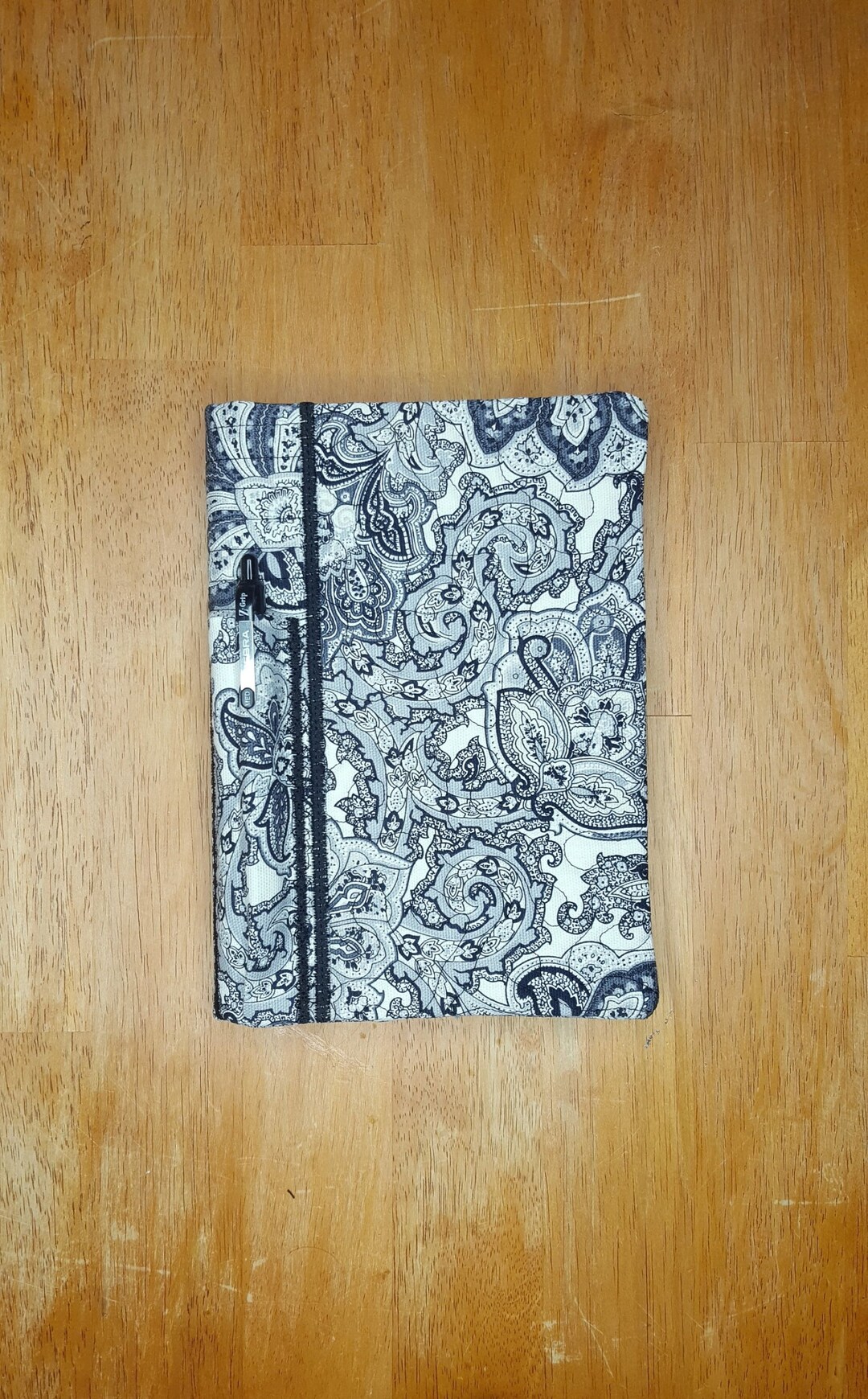 Mandala Notebook Cover in Black White and Grey - Etsy