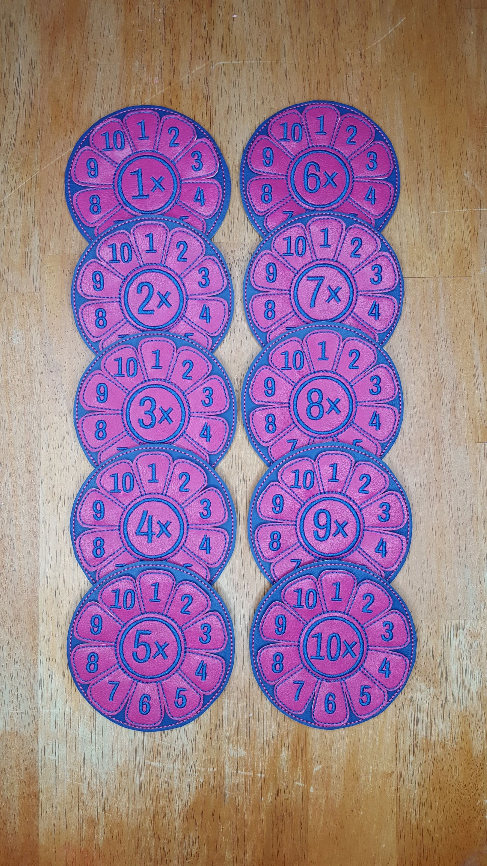 Multiplication Tables Faux Leather Teaching Toys Assorted Colors ...