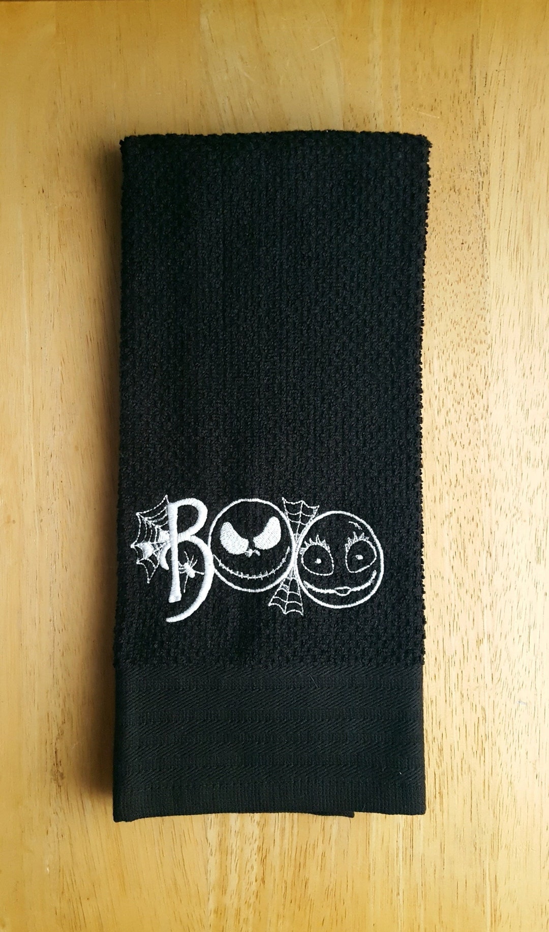Glow in the Dark Boo Nightmare Before Christmas Embroidered Hand Towel ...