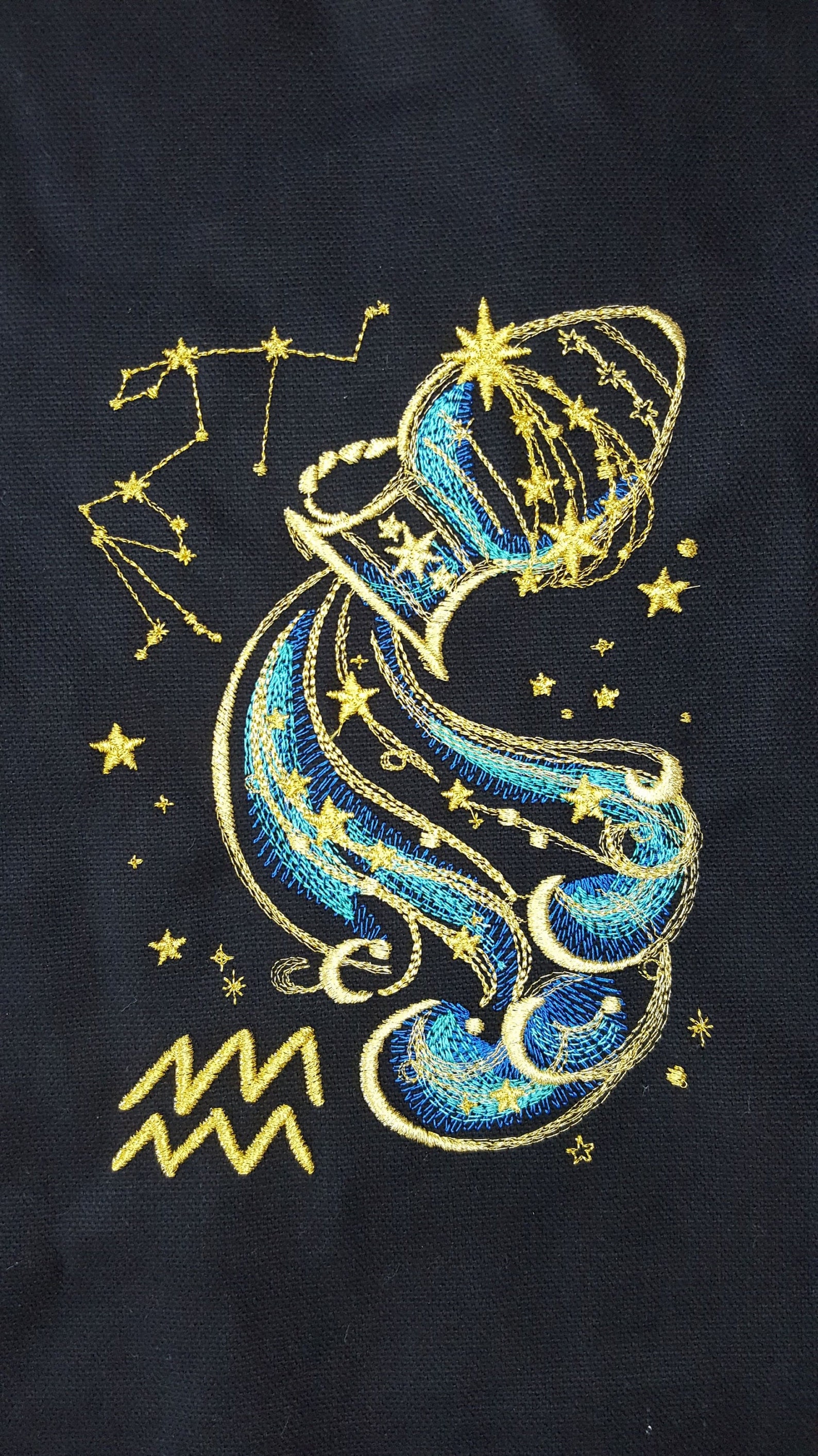 Aquarius zodiac Sign Canvas Tote Bag Astrology Series - Etsy