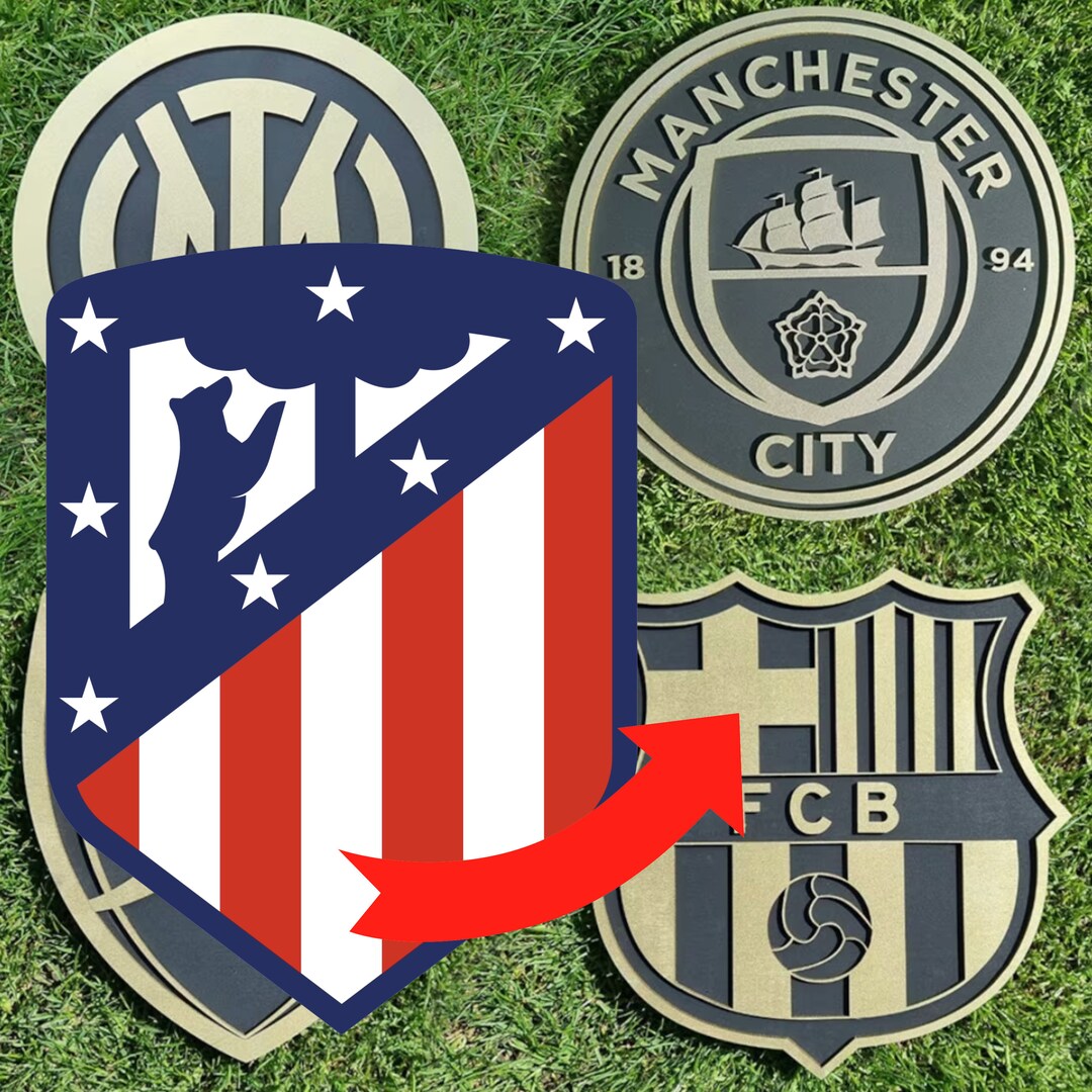 Atletico Madrid Football Club Crest Logo as a Wall Decoration - Etsy