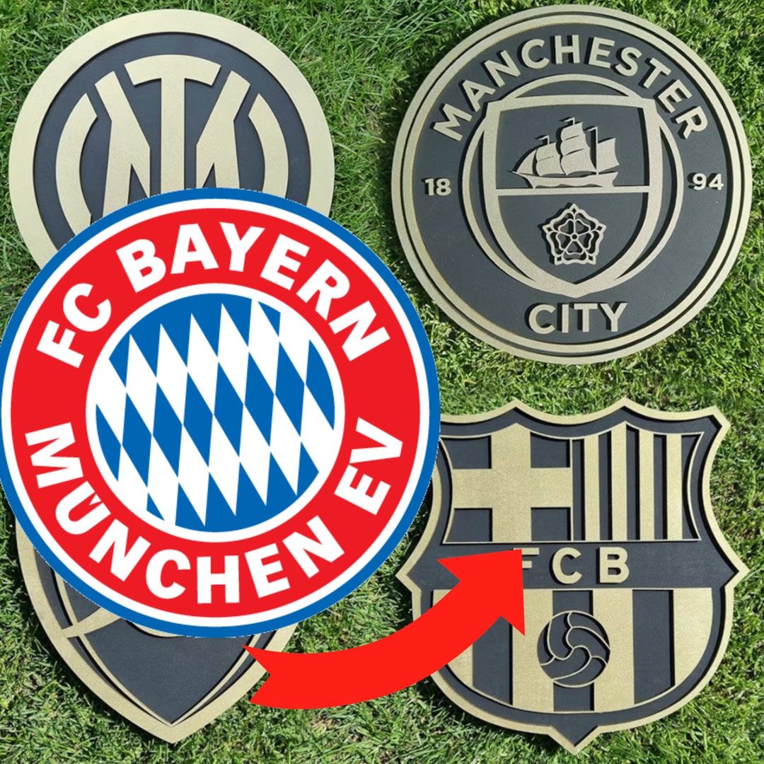 FC Bayern Munich Football Club Crest Logo as a Wall Decoration - Etsy