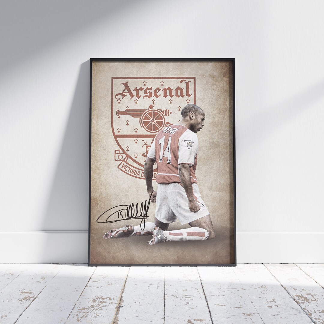 Thierry Henry - Retro Memorablia With Signature | Poster or Framed - Etsy