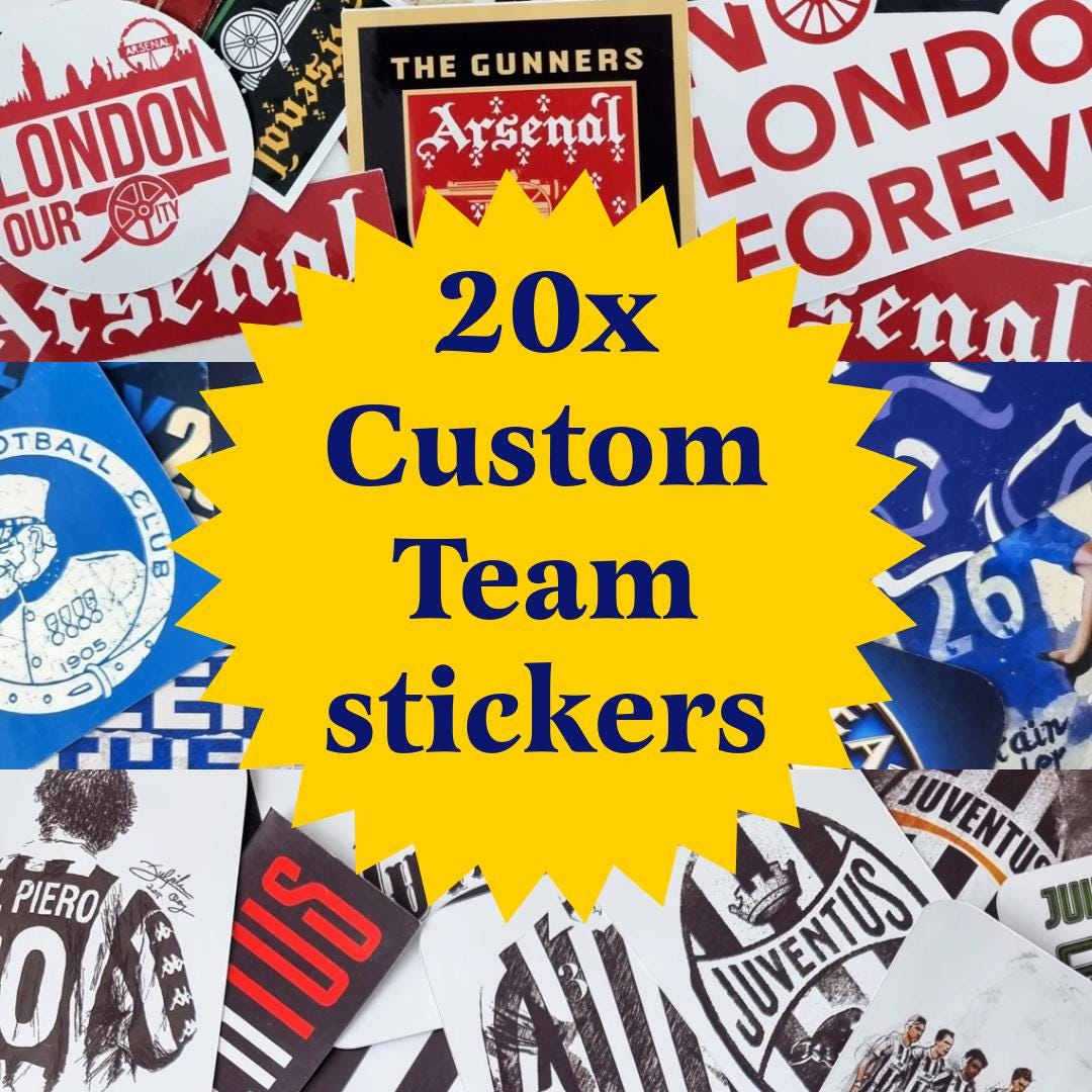 20x Custom Sport Team Vinyl Stickers Bundle - Etsy