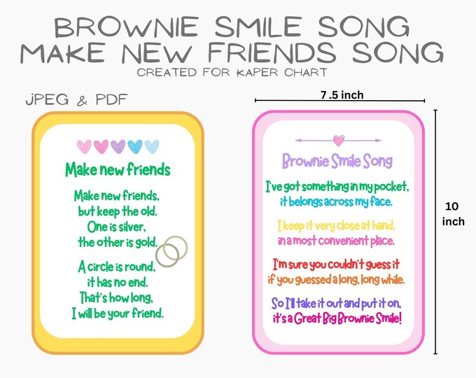 Girl Scout Make New Friends Printable - Etsy
