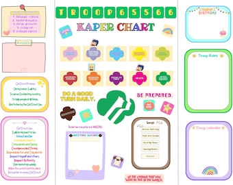 Brownie Girl Scout Kaper Chart Printable Instant Download - Etsy