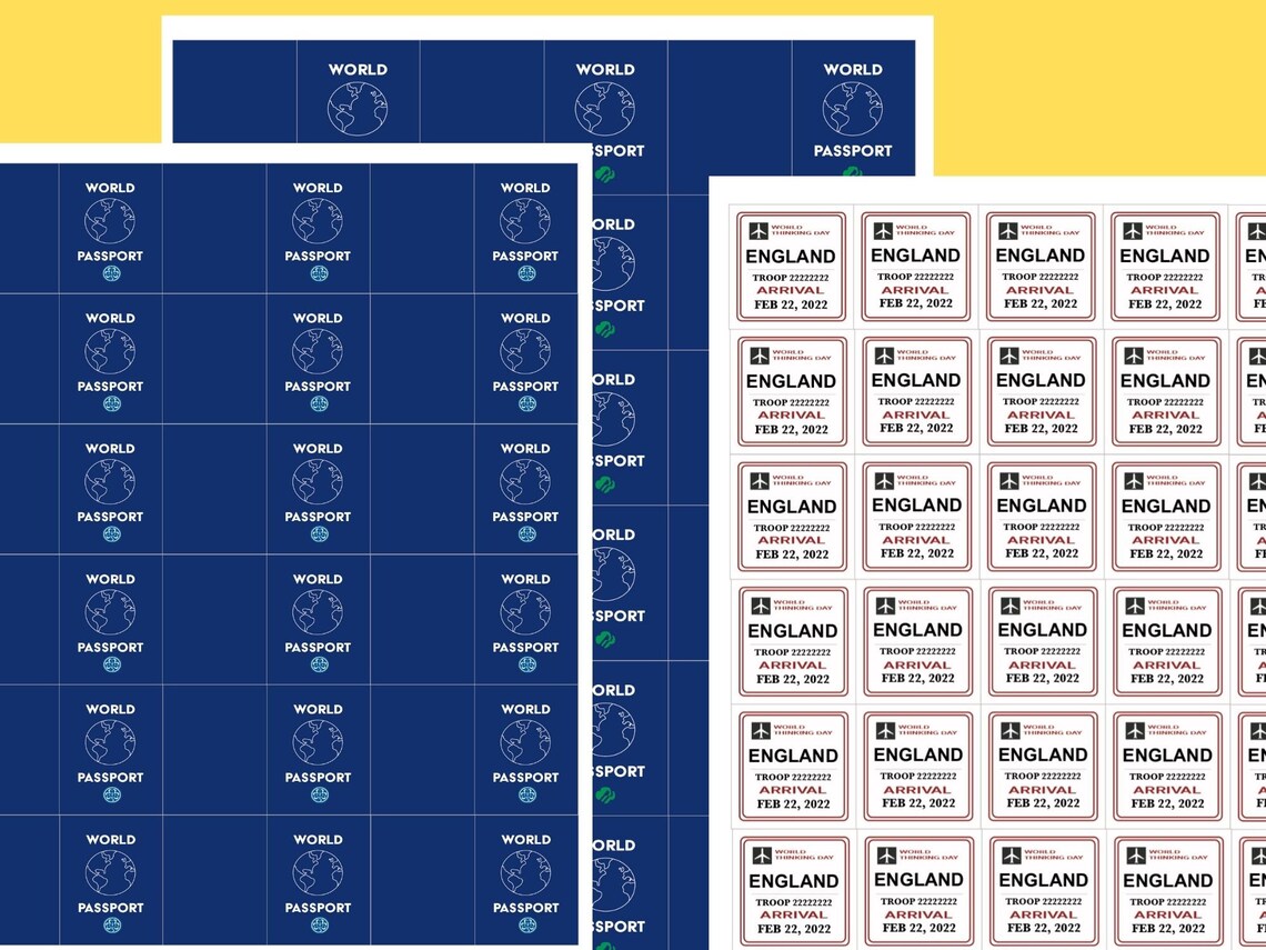 World Thinking Day feb 22nd SWAP Girl Scout Passport and | Etsy
