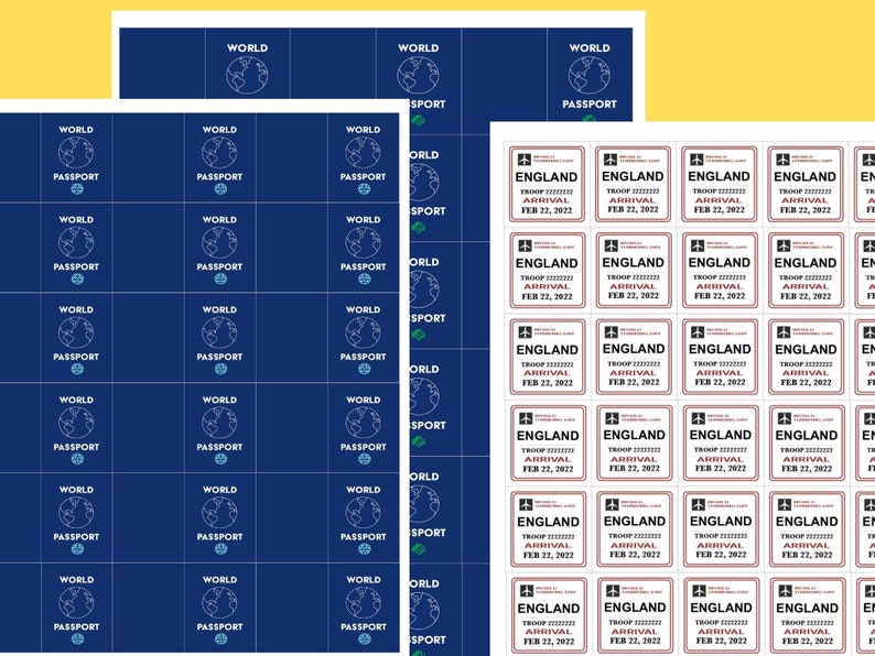 World Thinking Day (feb 22nd) SWAP, Girl Scout - Passport and Stamp ...