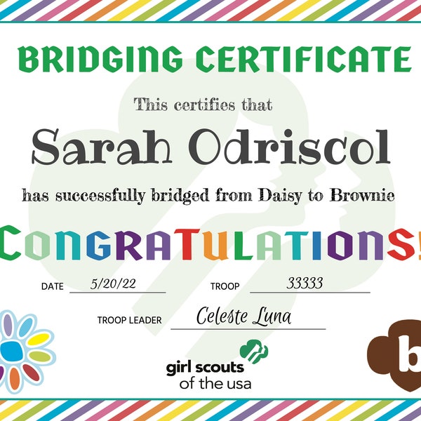 Bridging Certificate - Etsy