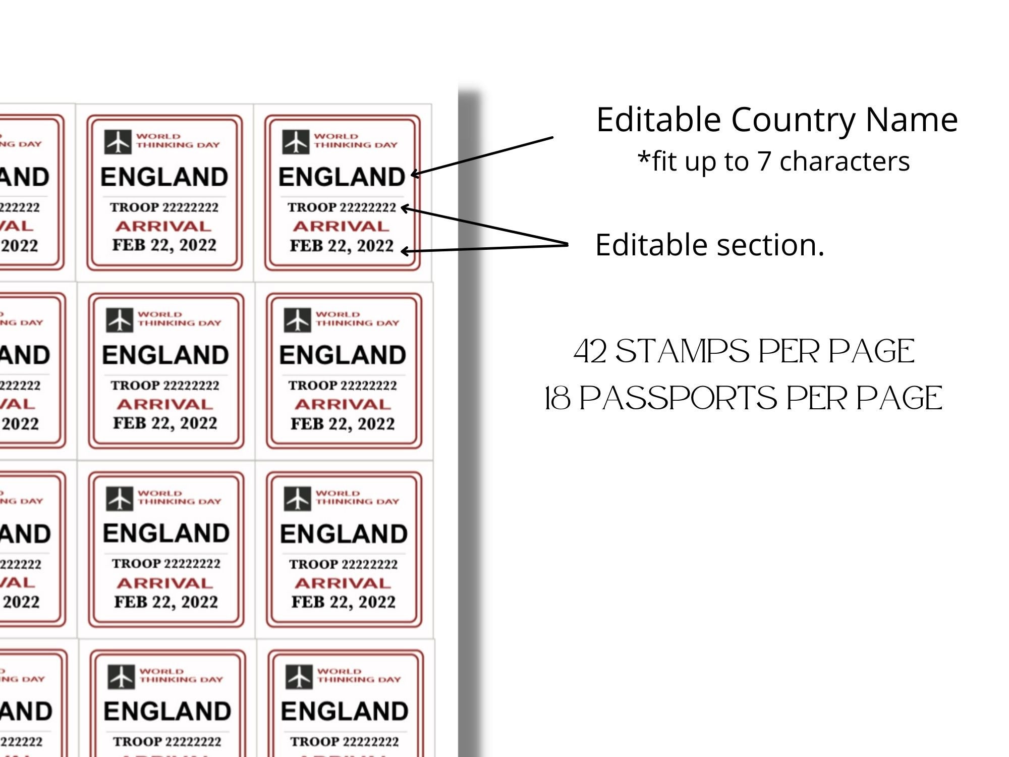 World Thinking Day feb 22nd SWAP Girl Scout Passport and - Etsy UK
