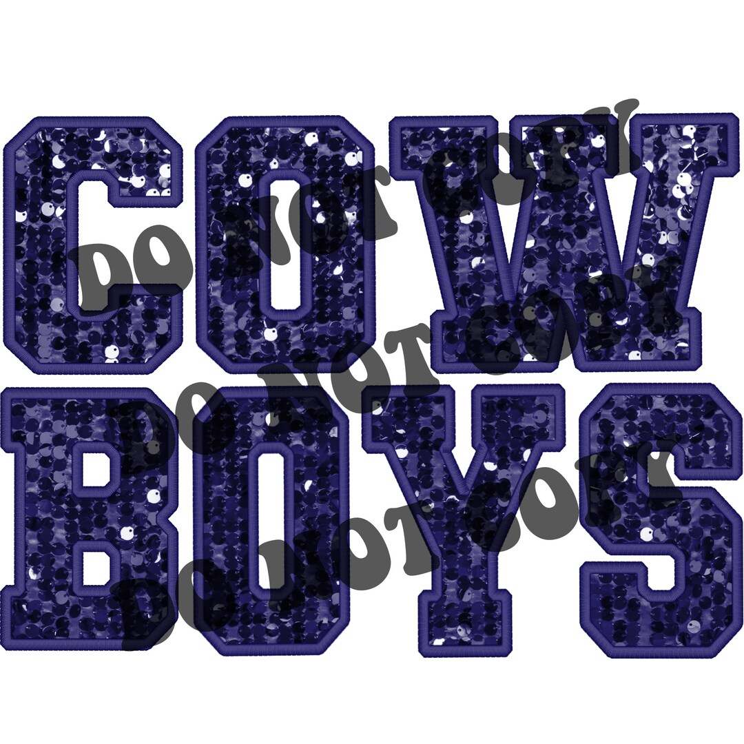 Cowboys Sequin / Cowboys / Cowboyspng / Sequin Embroidery Png / Digital File - Etsy