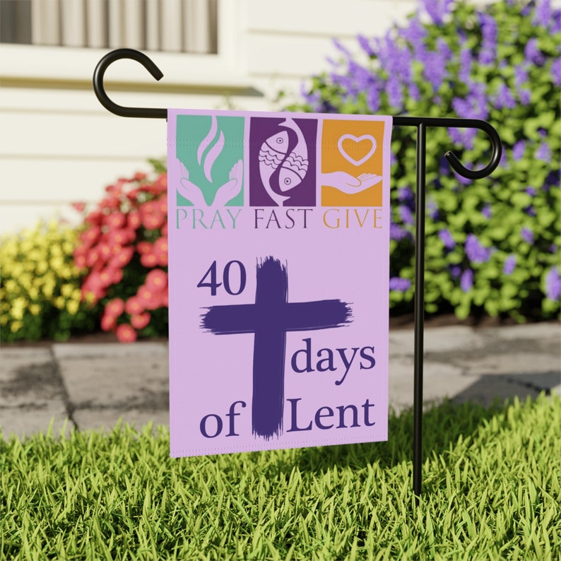 Garden Flag Lent Time, the Time of Lent Decorative Yard Banner, Garden ...