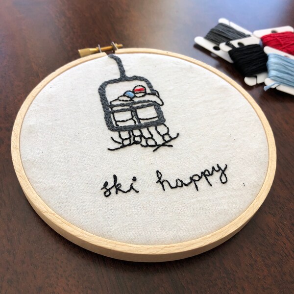 Ski Embroidery - Etsy