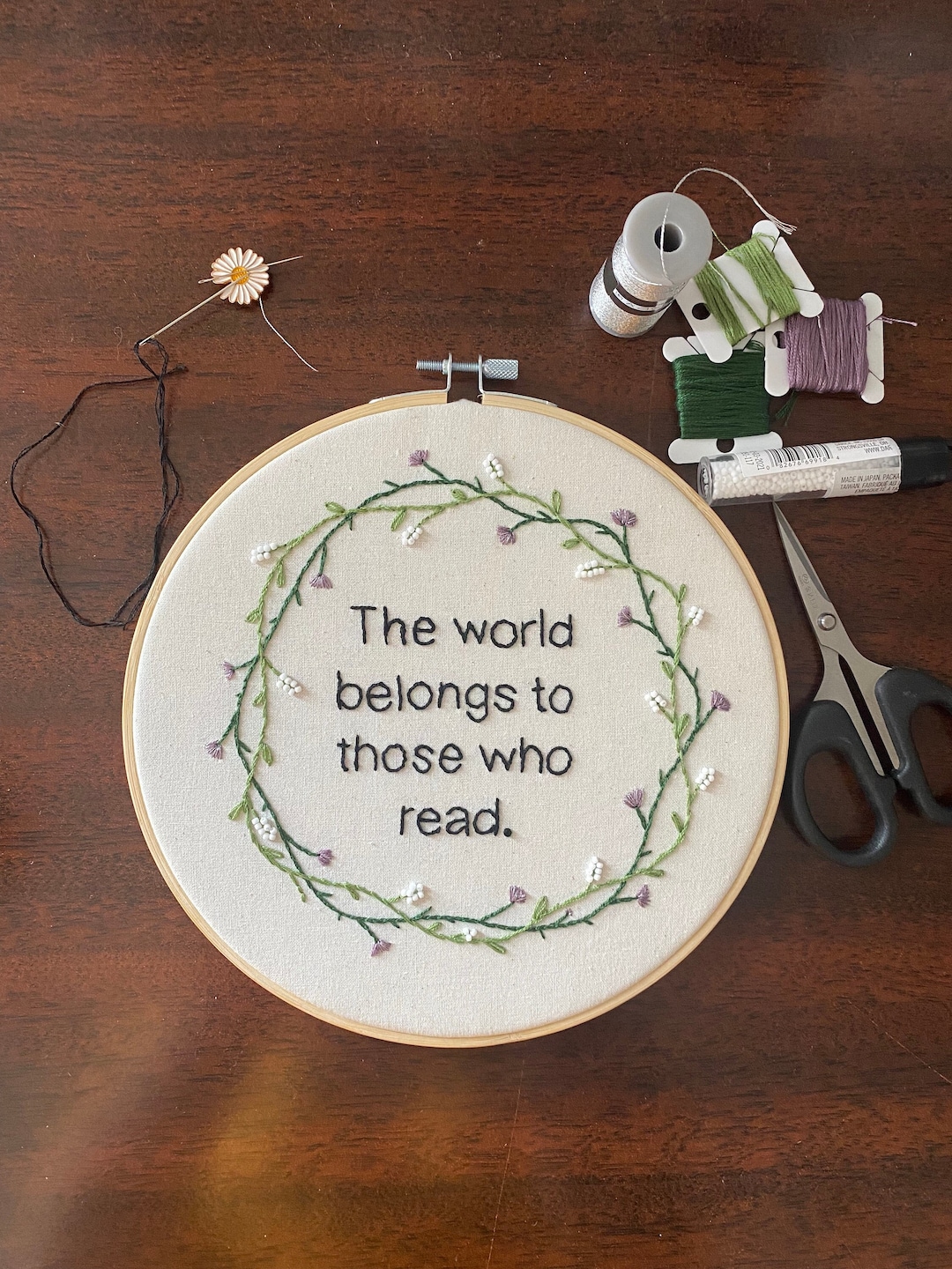 Reading Embroidery Design - Embroidery Digital PDF Pattern - Classroom ...