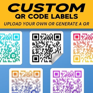 CUSTOM QR Code Labels Stickers for Social Media, Business, Branding ...