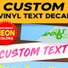 Personalized Cursive Name Sticker Custom Colorful Text Decal Stickers ...