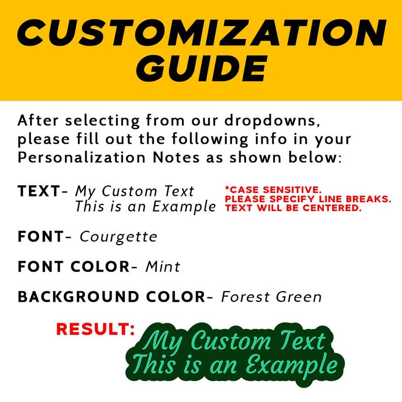 CUSTOM Text Stickers - Fully Customizable Quote, Words Vinyl Decal for ...