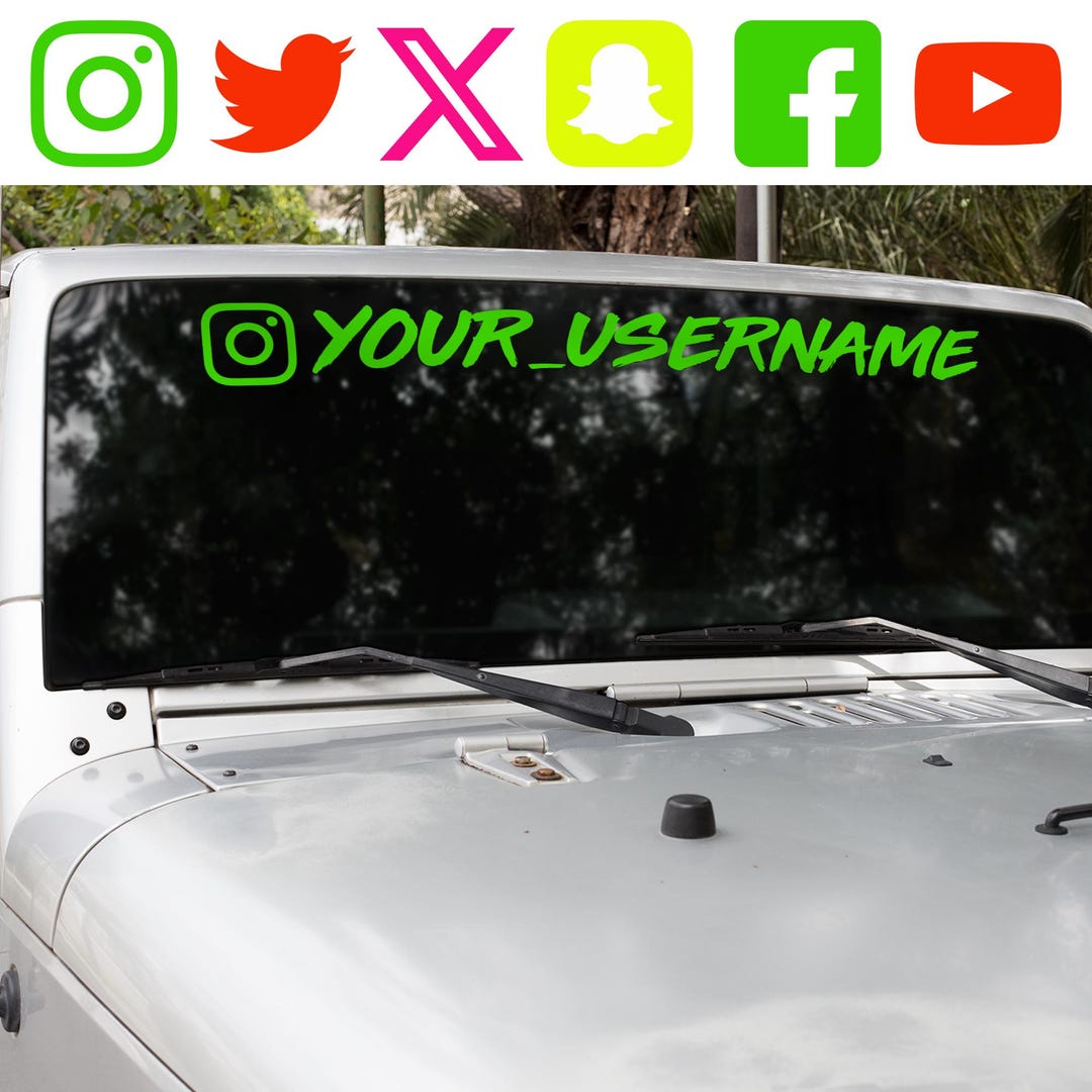 CUSTOM Neon Highlighter Social Media Decal Stickers - FLUORESCENT ...