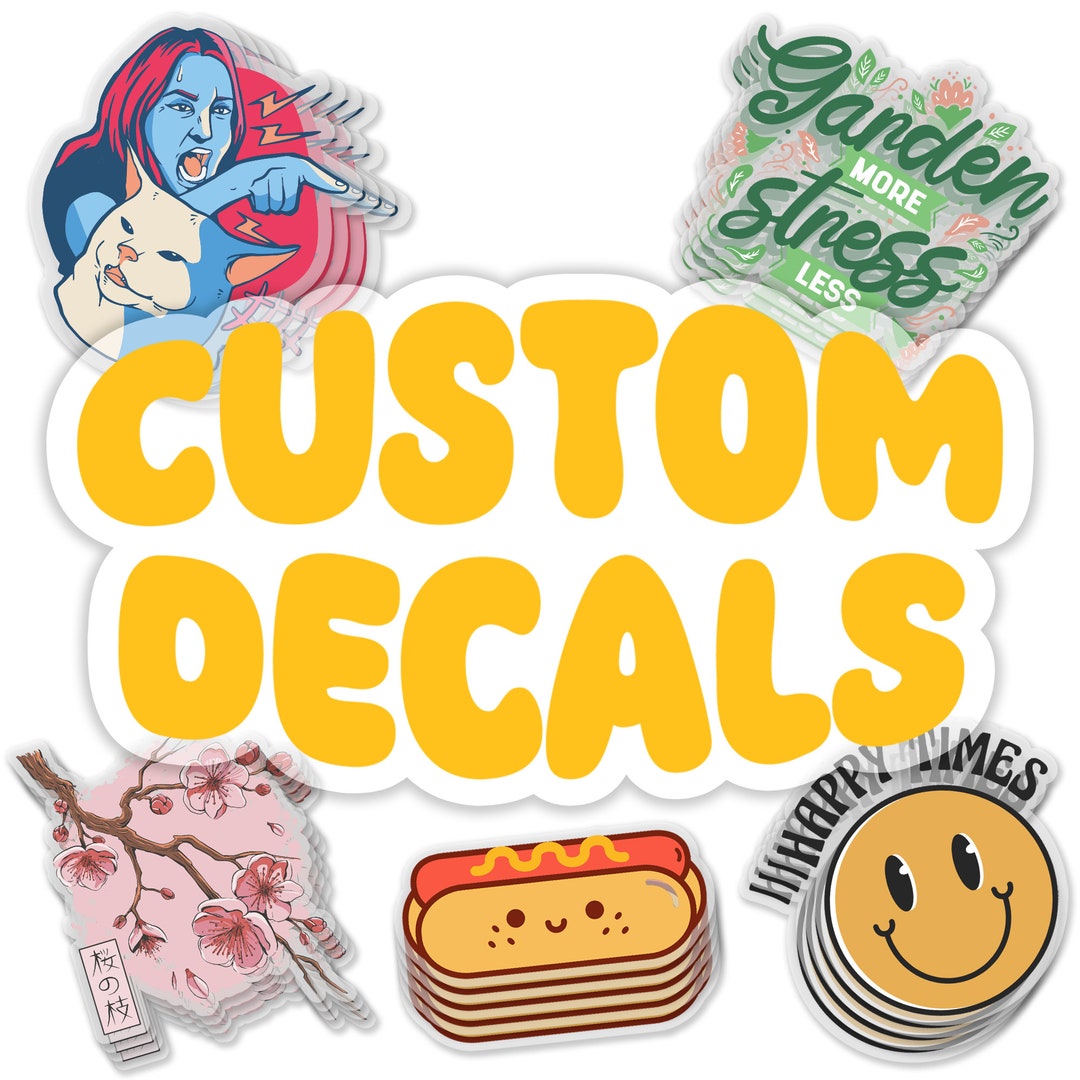 Custom CLEAR STICKERS- Individually Die Cut Transparent See-through ...