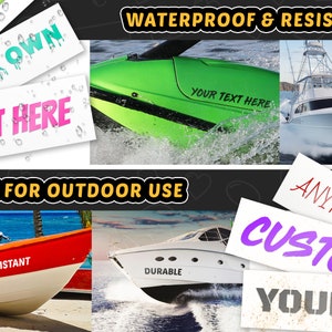 CUSTOM Vinyl Boat Name Decal Design Your OWN Text, Size, and Color ...