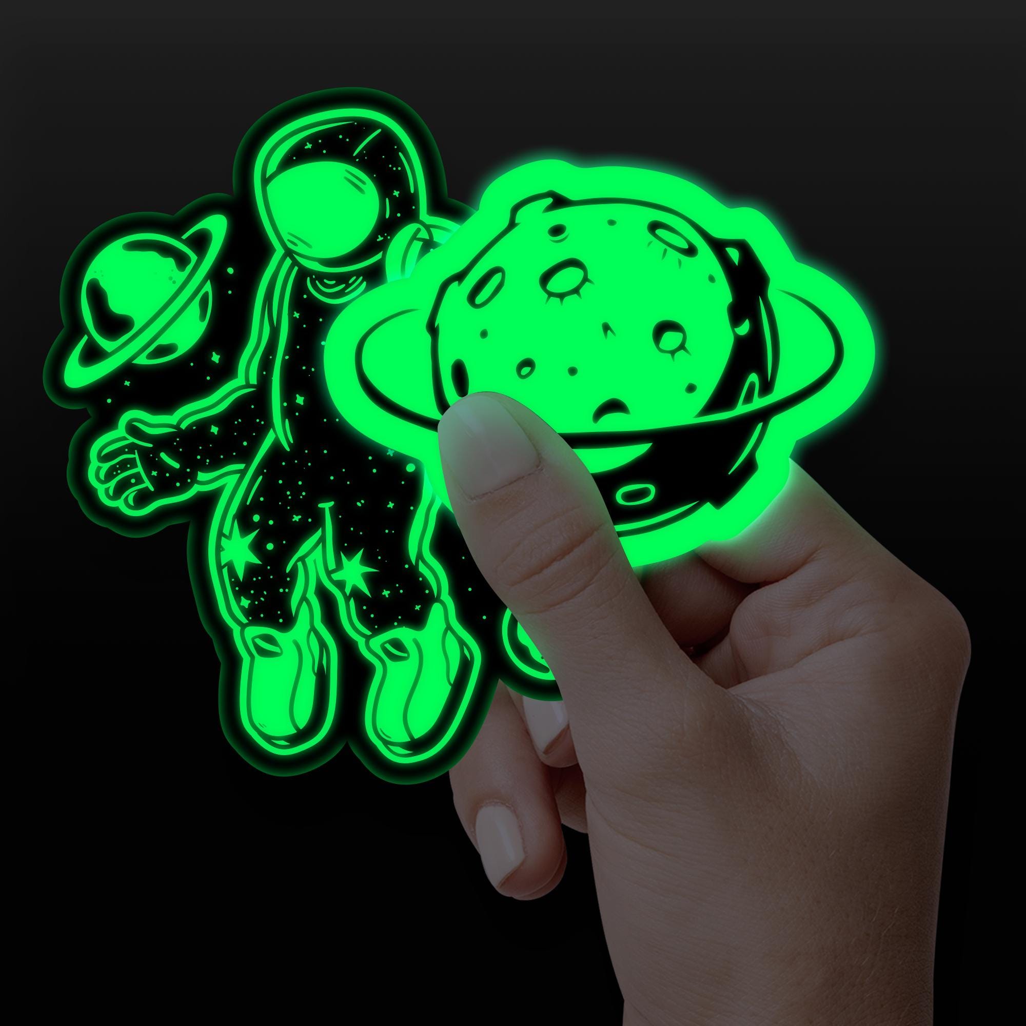Custom Glow in the Dark Stickers - Personalized Glowing UV Charged ...