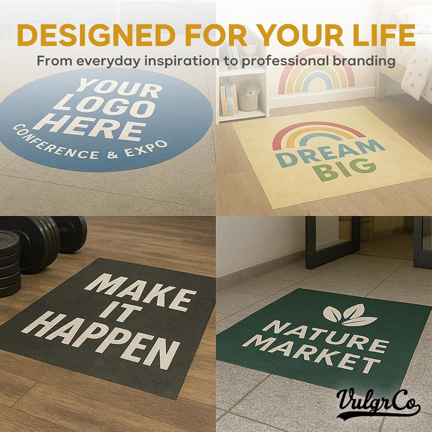 Custom Floor Decals - Personalized Non-slip Vinyl Floor Sticker Signage ...