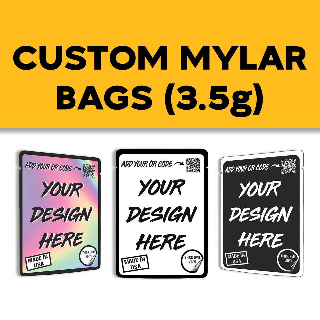 CUSTOM MYLAR BAG - Personalized Sticker Labels for Mylar Smell Proof ...