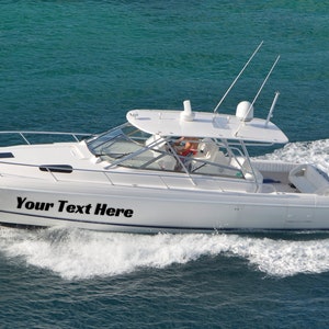 CUSTOM Vinyl Boat Name Decal Design Your OWN Text, Size, and Color ...