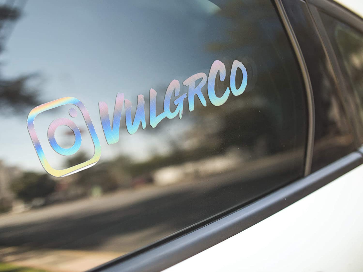 CUSTOM Social Media Decal Stickers HOLOGRAPHIC Customized Name Username ...