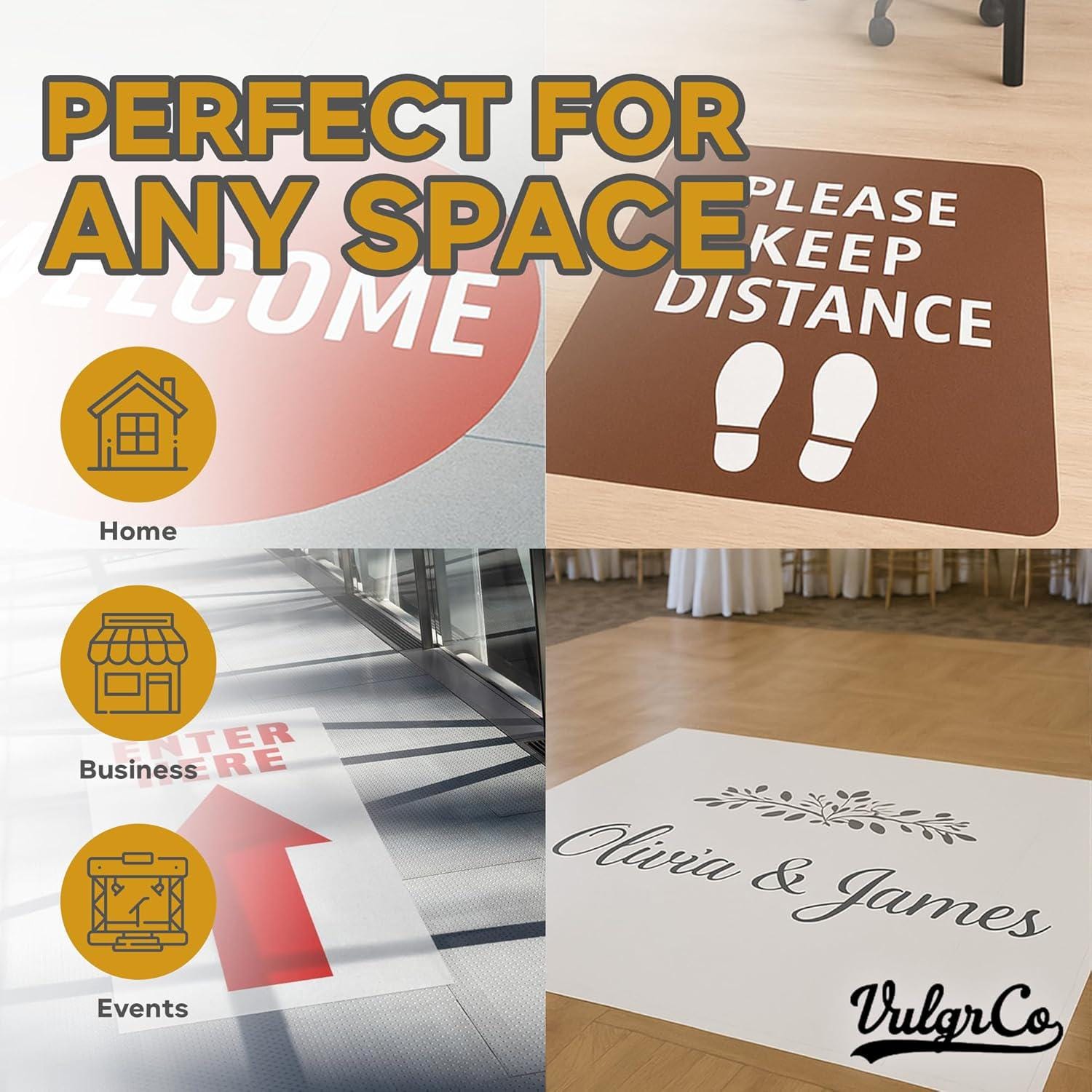 Custom Floor Decals - Personalized Non-slip Vinyl Floor Sticker Signage ...