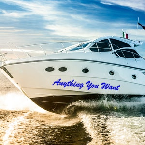 CUSTOM Vinyl Boat Name Decal Design Your OWN Text, Size, and Color ...
