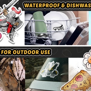 Custom HEAVY DUTY VINYL Stickers - Bulk Durable Promax Die Cut Decals ...