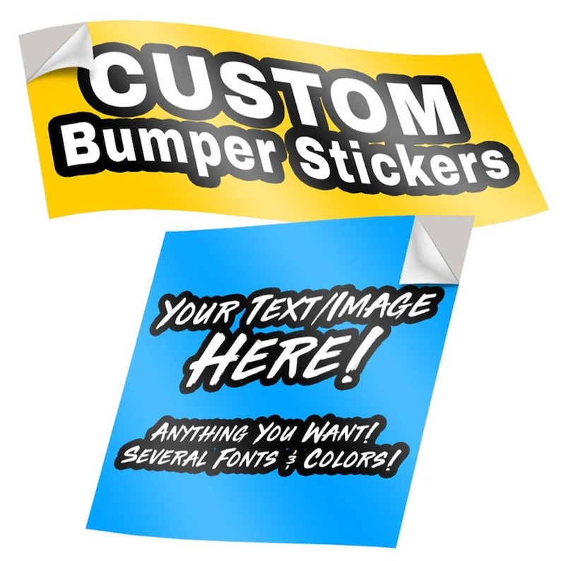 CUSTOM Text Bumper Stickers -durable, Personalized, Outdoor Safe ...