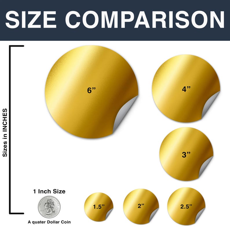 Custom Gold Mirror Sticker Labels - Design Your Own Waterproof Vinyl ...